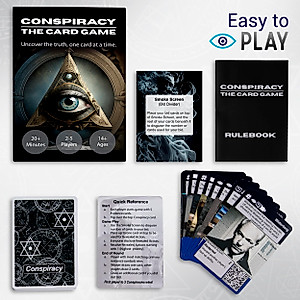 Conspiracy The Card Game | Easy-to-Play Bidding Game | Intriguing and Engaging Fun for Casual Gamers | Perfect for Family Game Night!