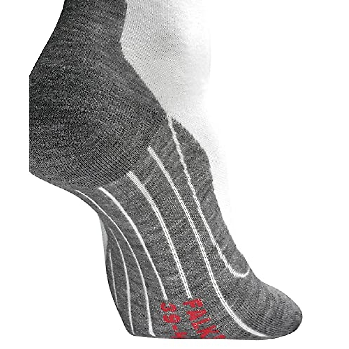 FALKE Men's RU4 Endurance Running Socks, Mid Calf, Medium Cushion, Athletic, Breathable Quick Dry, Organic Cotton, White (White-Mix 2020), 10.5-11.5, 1 Pair