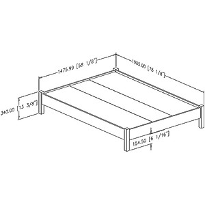 South Shore Step One Essential Platform Bed, Full, Gray Oak