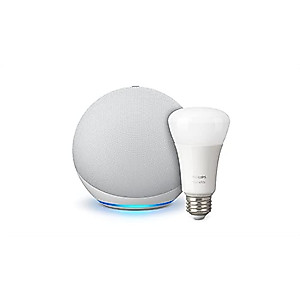 Echo (4th Gen) | Twilight Blue with Philips Hue White Smart Bulb