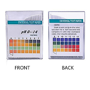 PH Test Strips,100 PH Strips Universal (ph 0~14),Litmus Paper PH Test Strips | Water Test Kit for Aquarium, Pool, Spa, Well & Tap Water,High Sensitivity Test Strips