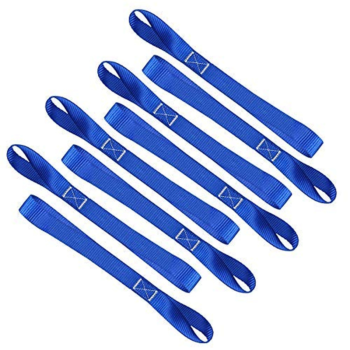 JCHL Soft Loop Tie Down Straps (8 Pack) 1800Lbs Load Capacity, 4800Lbs Breaking Strength Heavy Duty Tie Down Loops for Securing ATV UTV Motorcycles Scooters Dirt Bikes Lawn Garden Equipment