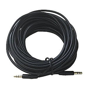 Nextronics 3.5 mm Male to Male Stereo Audio Cable, Gold Plated, Slim Connector, (30ft | 10M)