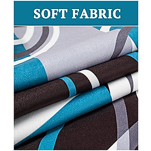 D DIFARIC Blue and Black Throw Pillow Covers 18x18 Inches Set of 4 Decor Decorative Throw Pillow Cover Abstract Modern Geometric Teal Square Cushion Cases for Sofa Bed Couch