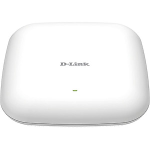 D-Link PoE Access Point WiFi 6 AX1800 Wave 2 Dual Band Wireless Internet Network Compact Design Wall Ceiling Mountable WiFi AC AP (DAP-X2810), White