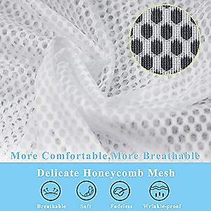 Extra Large Mesh Bag,Drawstring Ball Bag,Drawstring Bags Sports Soccer Ball Bag with Shoulder Strap for Travel, College, Dorm, Sports, Apartment, Family (White-1pack)