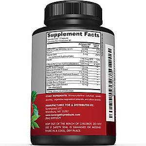 Premium Blood Pressure Support Supplement For Cardiovascular & Heart Health with Garlic, Hawthorn & Hibiscus - 90 Capsules