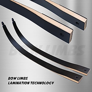 D&Q 58'' Recurve Archery Bow and Arrow Set for Adults Beginners, Black Hunter Aluminum Alloy Takedown Bow for Right Hand.(Black, 70lb)