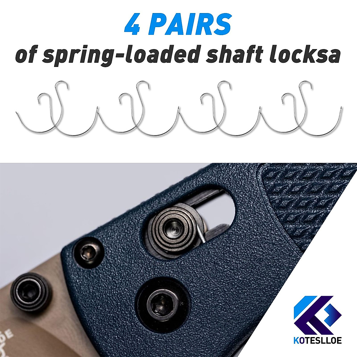 4 Pairs Omega Replacement Springs for Axis Lock Benchmade 940/535/ 555/556/ 557/707/ 533/ Hogue k390/ Griptillian Mini/Adamas