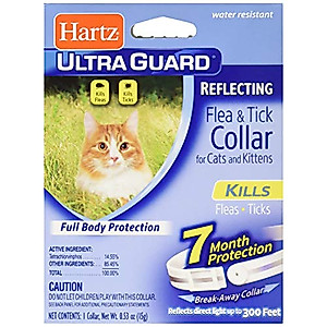 Hartz Ultra Guard Reflecting Flea & Tick Cat Collar, White 1 Each