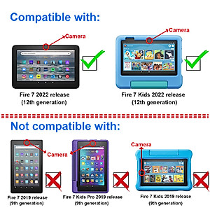 KXOYJAD 2 Pack Screen Protector for 7 2022 Kids 7” Tablet, Tempered Glass Film