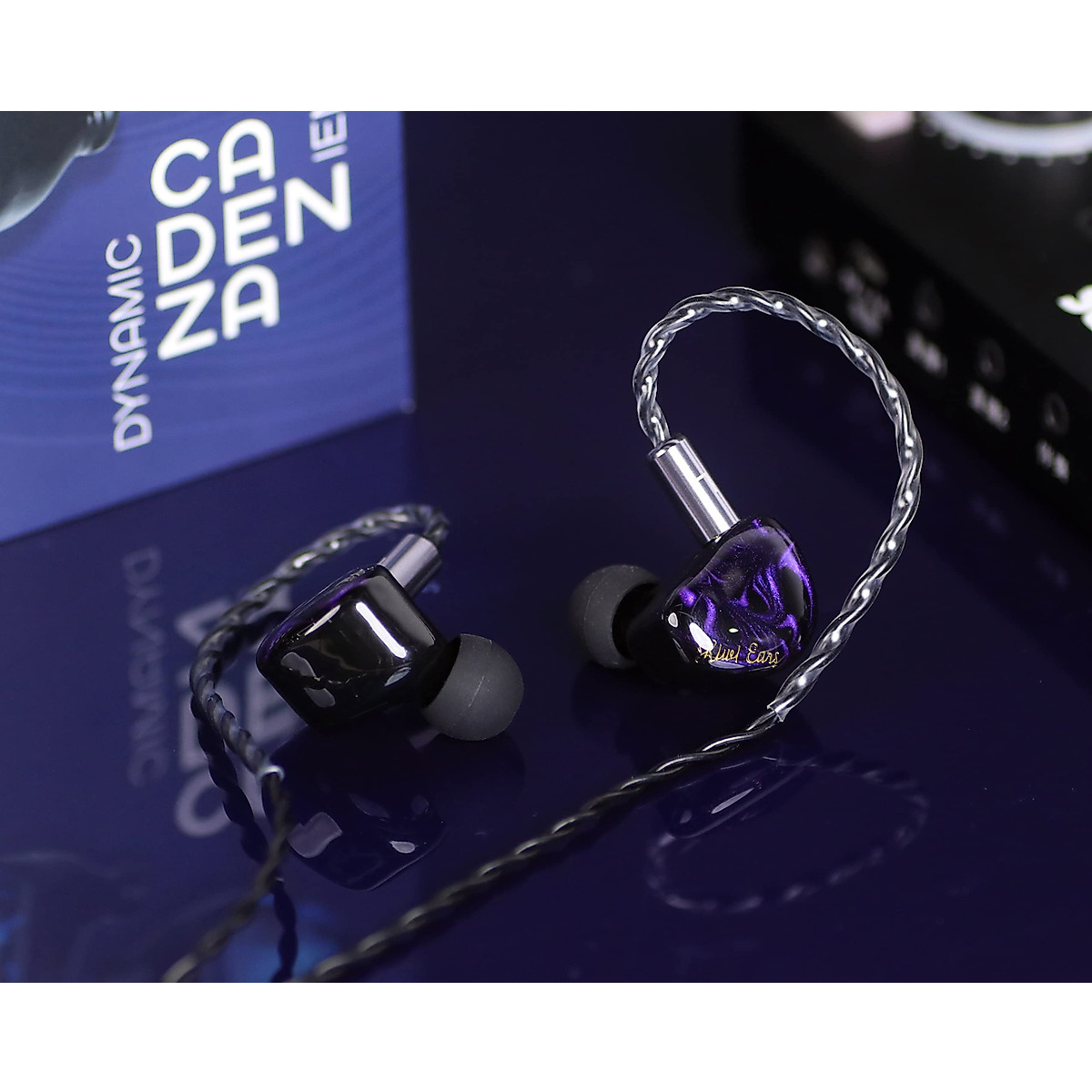 Linsoul Kiwi Ears Cadenza 10mm Beryllium Dynamic Driver IEM 3D Printed with Detachable Interchangeable Plug 0.78 2pin 3.5mm IEM Cable for Musician Audiophile (Perlude, Cadenza)