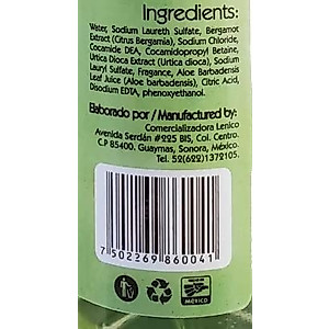 Lenico Bergamot Shampoo, Conditioner, Oil, Gel Fixer, Beard and Mustache Oil - Gold Edition Super Combo Hair Care - 46.84 Fl Oz