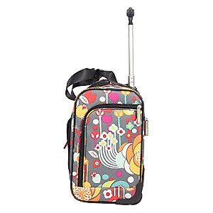 Lily Bloom Designer 15 Inch Carry On - Weekender Overnight Business Travel Luggage - Lightweight 2- Rolling Wheels Suitcase - Under Seat Rolling Bag for Women (Bliss)