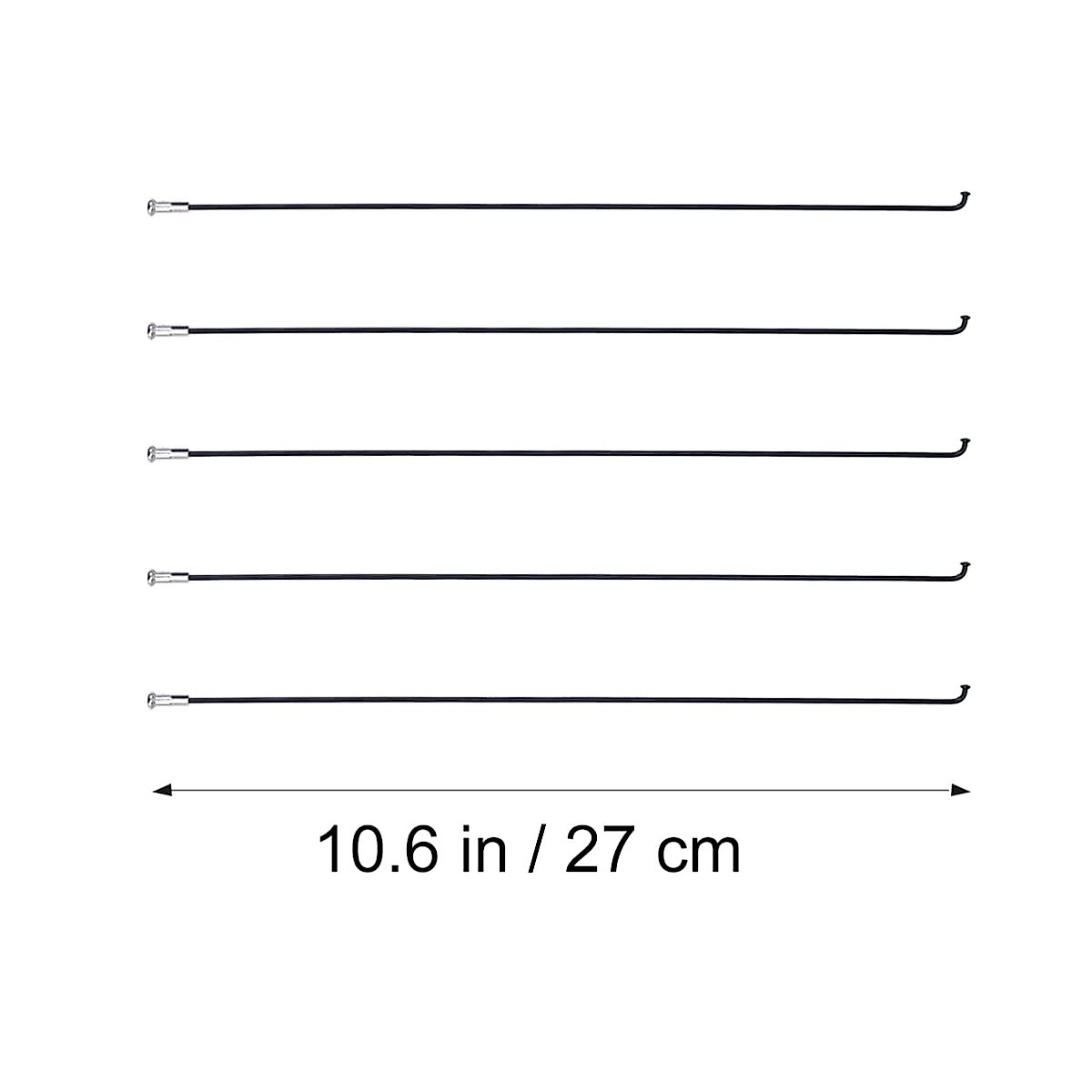 Veemoon Steel Spokes Mountain Bike Spoke: 36pcs 14G J Bend Bicycle Spokes Replacement 270mm MTB Wheel Repair for Ebike Downhill Trekking City Bikes