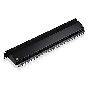 Cable Matters Rackmount or Wall Mount 24-Port Shielded RJ45 Patch Panel with Jack Shutter