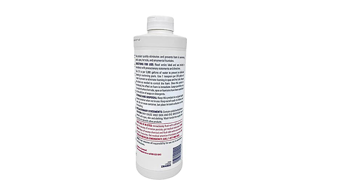 BioGuard Anti-Foam Quart - Clear Pool Water Solution