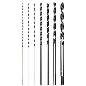 wesleydrill 7 Pcs Extra Long Brad Point Drill Bit Set,12" 300mm Carbon Steel Wood Drill Bits Set,Fit for Bench Hand and Conventional Electric Drill