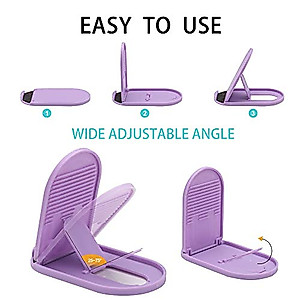 Cell Phone Stand, 6pack Portable Foldable Desktop Cell Phone Holder Adjustable Universal Multi-Angle Cradle for Desk Tablet iPad Mini iPhone X/8/7 Plus/7/6s/6 Samsung Galaxy, Black, White, Blue