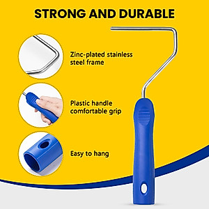 Mister Rui Paint Tray, 4 Inch Paint Roller Tray, 22 Pack, Paint Tray with Liners, Small Paint Tray, Disposable Paint Tray Liners, Thickened Plastic Paint Tray Liners with Paint Roller Frame