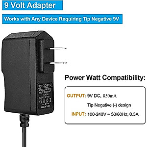 BESSTUUP 850mA Keyboard Power Supplies Guitar Pedal Adapter 6.6ft for Electric Guitar Accessories