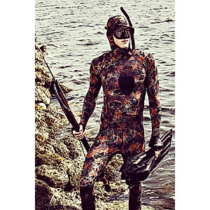 Tilos Camouflage 5.5oz Spearfishing UPF 50+ Rash Guard Pants (L, Green Camo)