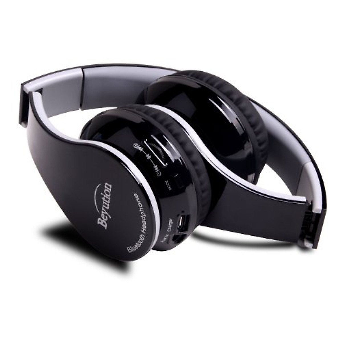 Beyution New Black Color Smart Stereo Hi-Fi Wireless Bluetooth Headphone-for All Tablet MID, Smart Cell Phone and All Bluetooth Device-with Retail Package, Best Gift!