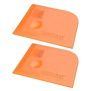 uxcell Plastic Scraper Putty Spatula Spreader Smoothing Tool for Paint Wall Treatment Windshield 5.5" Orange 2Pcs
