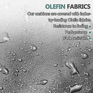 HOWSVN 5 Piece Modern Aluminum Patio Furniture Set, Outdoor Metal Seating Sets, Patio Sectional Conversation Set with Soft Cushion and Coffee Table (5 Piece Set)