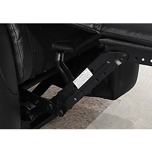 Alexent Loveseat Recliner Sofa, Power Recliner Leather Loveseat Sofa with USB Port Recliner Chair Couch 2 Seater Sofa for Living Room,Bedroom,Playroom,Black