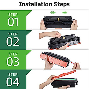 Aztech Compatible Toner Cartridge Replacement for HP 410X CF410X 410A Color Pro M477fdw M477fnw M477fdn M452dn M452dw M452nw CF411X CF412X CF413X Printer (Black Cyan Yellow Magenta, 4-Pack)