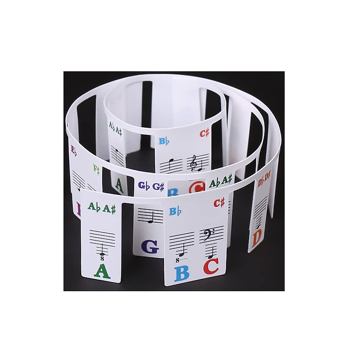 BMESSE The Alternative To Messy Piano Keyboard Stickers,No Glue,Easy Integral Installation With a Case (61)