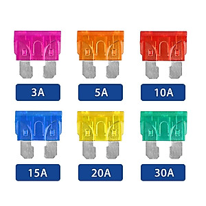 Ninth-City 6 Way Blade Fuse Block Waterproof Fuse Box Holder with Negative Bus ATC/ATO for 12V 24V Boat Marine Yacht Vehicle Auto RV Car Trailer Truck SUV Vehicle