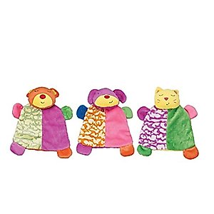 Ethical Pet Lil Spots Plush Blanket Toys for Dog Small and Puppies, 7-Inch, Assorted