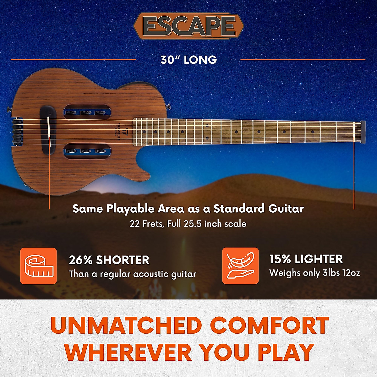 Traveler Guitar Escape Mark III Mahogany Acoustic Guitar