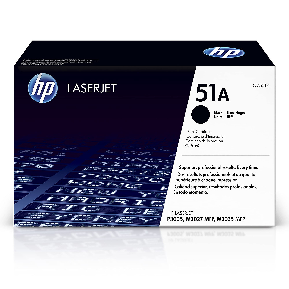 Original HP 51A Black Toner Cartridge Works with HP LaserJet P3005 Series; HP LaserJet M3027, M3035 MFP Series Q7551A