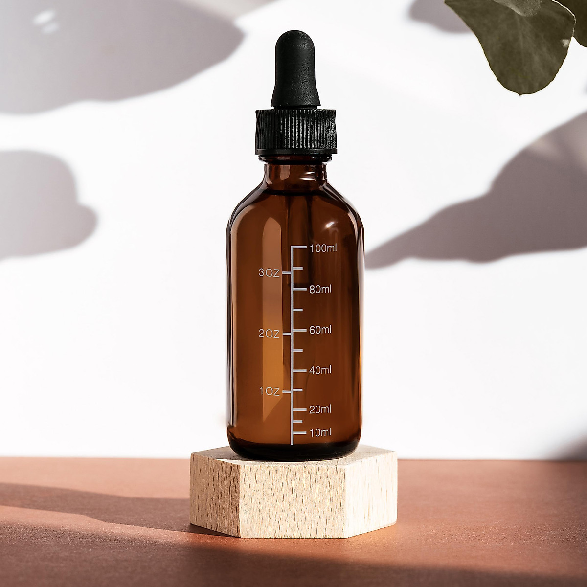 Mondo Medical Amber Glass Dropper Bottles 4 oz Vials - 6pk Dark Tincture Bottles with Droppers for Serum Oil Tincture