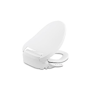 KOHLER 18751-0 PureWash E525 Elongated Warm Water Bidet Toilet Seat, Electric Bidets for Existing Toilets, Adjustable Bidet Sprayer, White