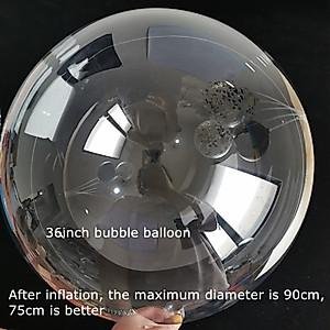 Personalised (1pc 18"/24"/36" bubble balloon+1pc custom sticker) customized balloon personalized print balloon letters text own logo printing advertising custom Party balloons (36inch buble balloon)