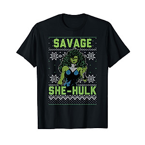 Marvel She-Hulk Savage Ugly Christmas Sweater T-Shirt