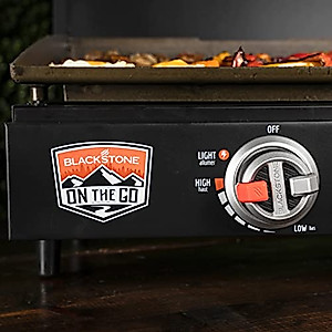 17 Inch Blackstone Griddle with Lid, Nonstick Tabletop Gas Griddle Outdoor with Two Seasoning & Conditioner and Wholesalehome Cloth Included, Black, (1900-4114-C)