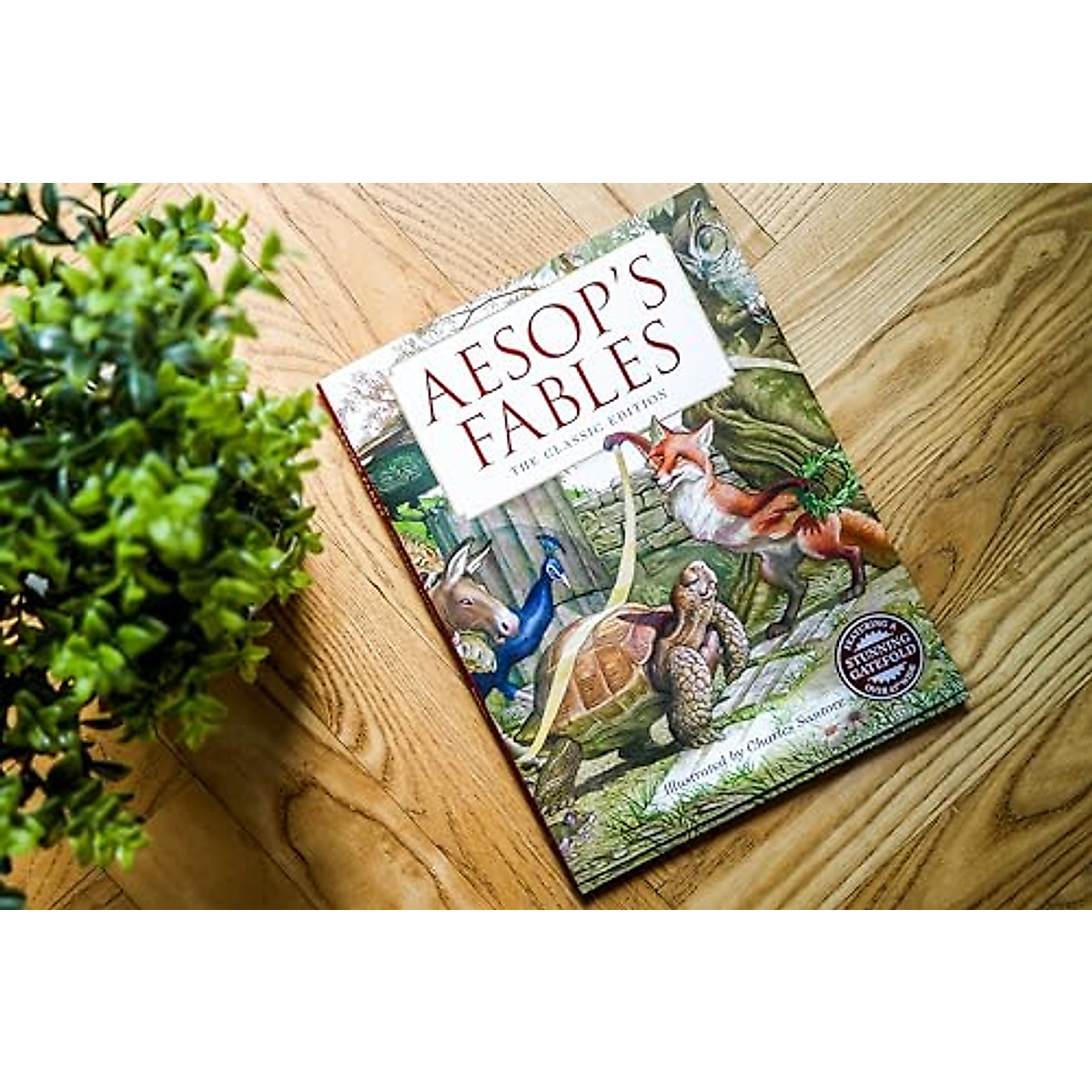 Aesop's Fables Hardcover: The Classic Edition by acclaimed illustrator, Charles Santore (Bedtime Stories With Moral Lessons) (Charles Santore Children's Classics)