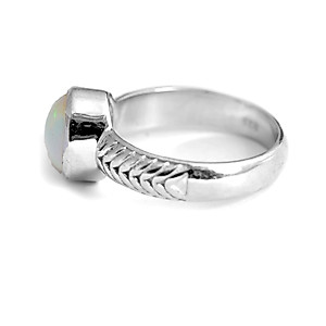 3.50 Carat Natural Finest Fire Ethiopian Opal Gemstone 925 Sterling Silver Handmade Women Ring