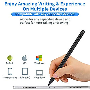 Stylus Pens for Dell 2 in 1 Laptop Pencil, Evach Capacitive High Sensitivity Digital Pencil with 1.5mm Ultra Fine Tip Stylus Pencil for Dell 2 in 1 Laptop Pen, Black