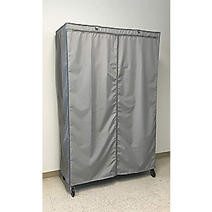 Formosa Covers | The Original Storage Shelving Unit Cover, Keep Garage, Closet, Medical Office, Kitchen, Yard Neat | Wire Steel Metal Shelf Accessories Fits Racks 48" W x 18 D x 72 H (Cover Only Grey)