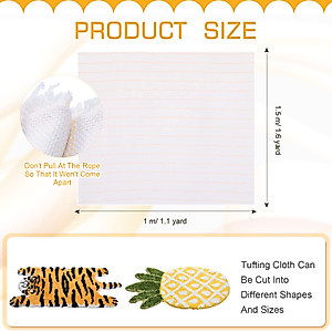 Tudomro Primary Tufting Cloth with Marked Lines Large Size Tufting Cloth DIY Handmade Rug Fabric Needlework Rug Making Supplies Rug Backing Fabric for Tufting Gun Rug Punch Needle 57.6 x 39.6''