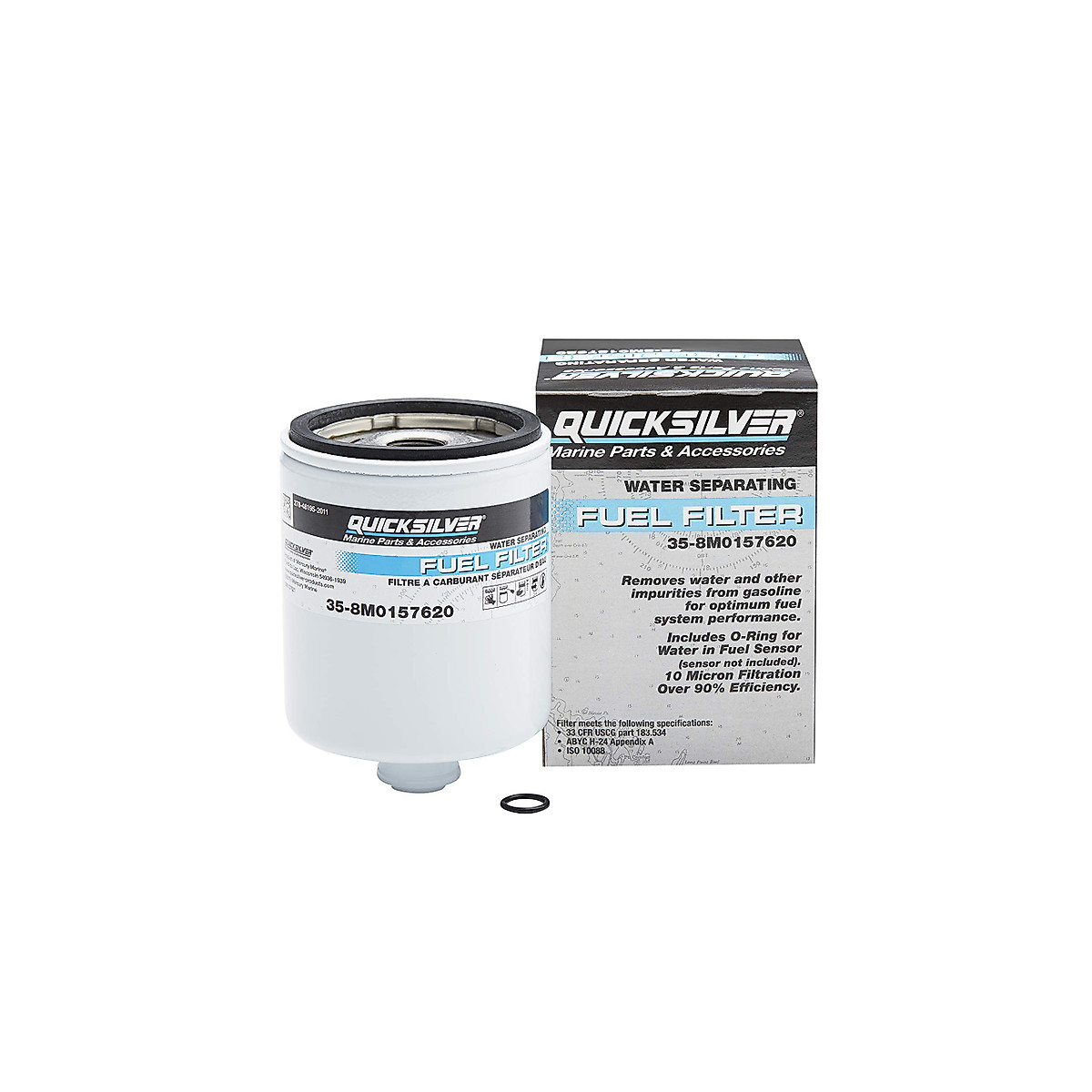 Quicksilver 8M0157620 Water Separating Fuel Filter for Select L6 Verado Outboards