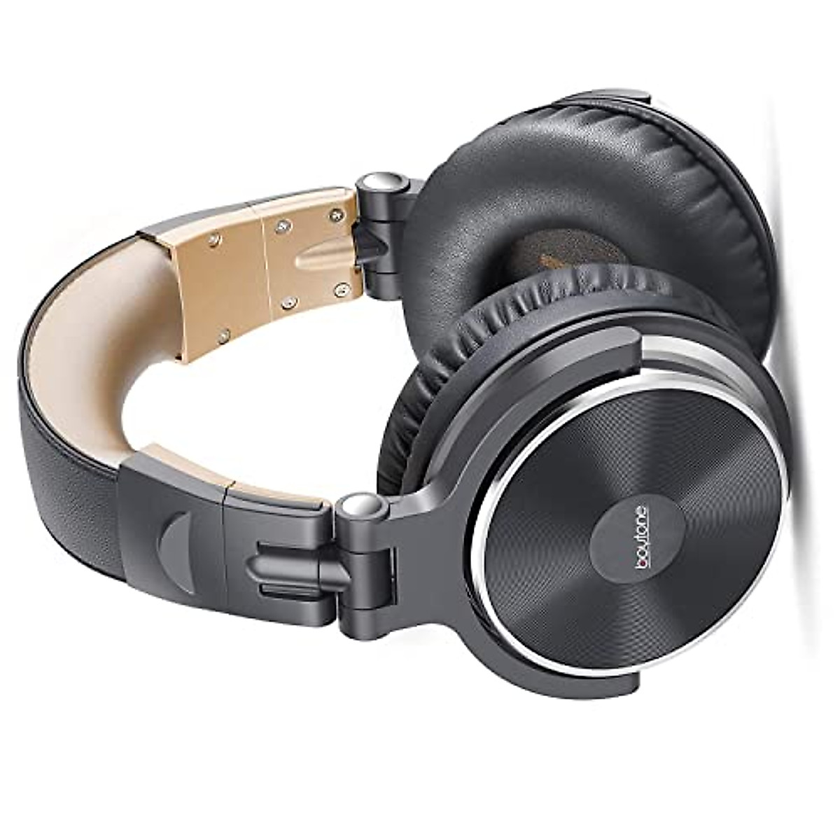 Boytone BT-10BR Wired Over Ear Headphones Hi-Res Studio Monitor & Mixing DJ Stereo Headsets with 50mm Drivers and 1/4 to 3.5mm Audio Jack, Foldable for Computer Recording Phone Guitar Laptop