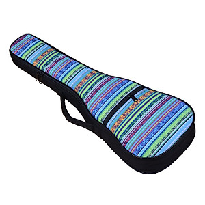 HOT SEAL 10MM Sponge Padding Waterproof Durable Colorful Conventional Ukulele Case Bag with Storage (23/24 Inch, Bohemia No.2)
