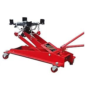 BIG RED TR4076 Torin Hydraulic Roll-Under Transmission Service/Floor Jack: 1/2 Ton (1,000 lb) Capacity, Red
